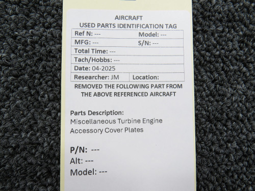 Miscellaneous Turbine Engine Accessory Cover Plates For Sale