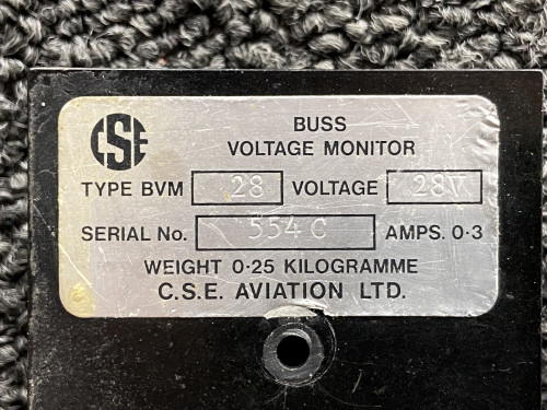 BVM-28 CSE Aviation Buss Voltage Monitor Unit (28 Volts)