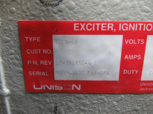 10-381550-4 Unison Ignition Exciter (Amps: 3.5 Max, Volts: 10-30, Rev ...