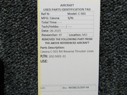 202-5001-31 Cessna C-501 Right Hand Reverse Thruster Lines