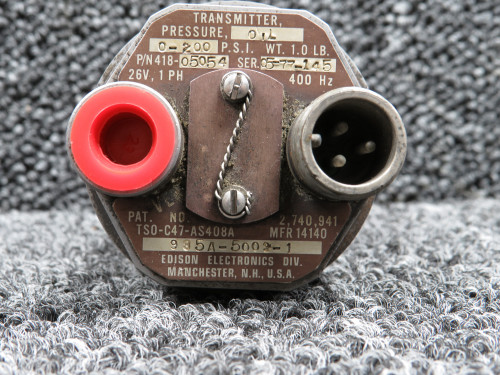 418-05054 (Alt: 935A-5002-1) Edison Oil Pressure Transmitter For Sale