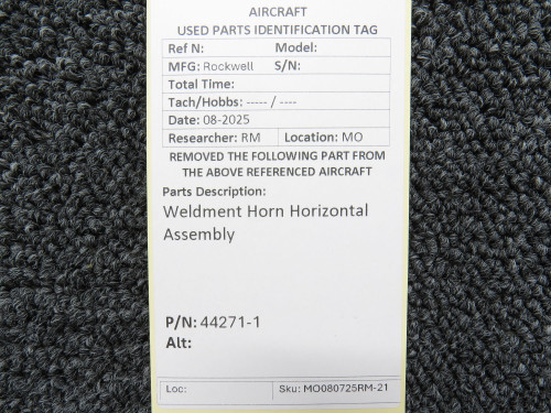44271-1 Rockwell Weldment Horn Horizontal Assembly For Sale