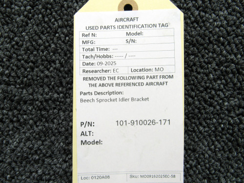 101-910026-171 Beech Sprocket Idler Bracket For Sale