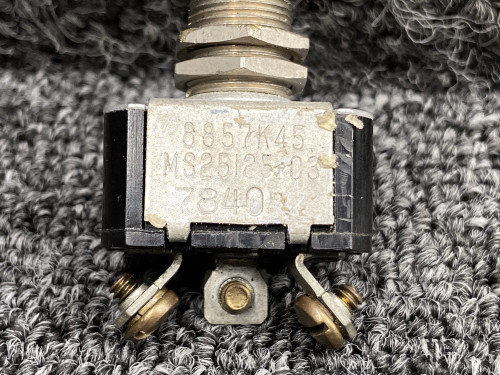 8857K45 (Alternate PN: MS25125-C3) Piper PA60-602P Aerostar Toggle Switch