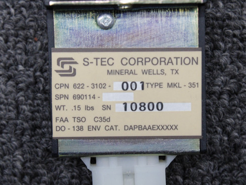 622-3102-001 (Alt Part Number: 690114) S-Tec MKL-351 OMI Marker Beacon ...