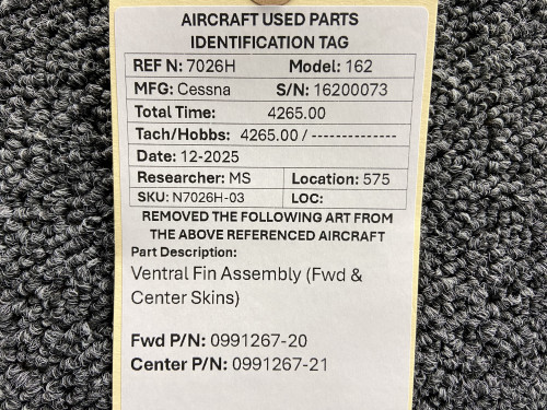 0991267-20, 0991267-21 Cessna 162 Ventral Fin Assembly for Sale