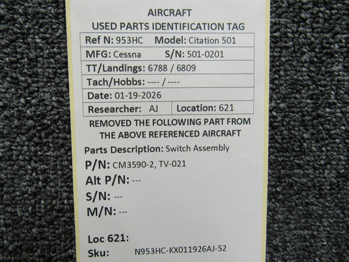 CM3590-2, TV-021 Cessna Citation Switch For Sale