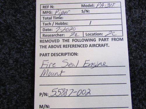 55887-002 Piper PA-31T Fire Seal Engine Mount For Sale