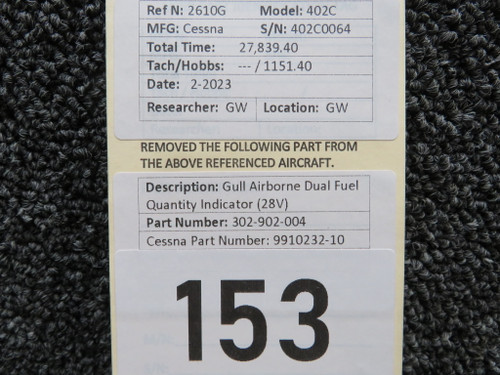 302-902-004 (Alt: 9910232-10) Gull Airborne Dual Fuel Quantity ...