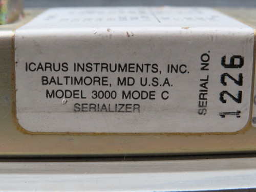 3000 Mode C Iracus Instruments Serializer For Sale