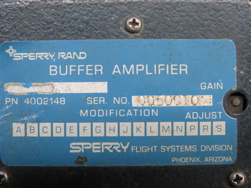 4002148 Sperry Rand 1AA-150 Buffer Amplifier For Sale