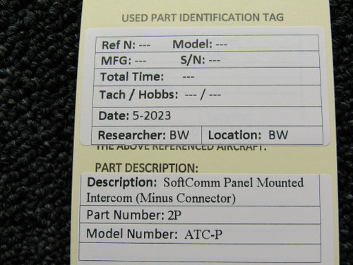 2P SoftComm ATC-P Panel Mounted Intercom Minus Connector