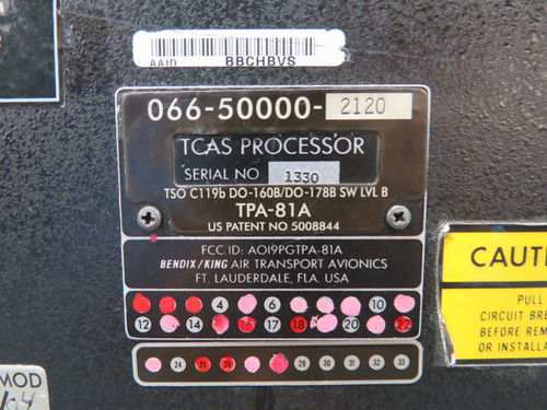 066-50000-2120 Bendix King TPA-81A TCAS Processor has 8130-3 - Repaired ...