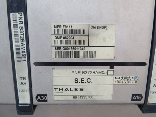 B372BAM0511 Thales Spoiler Elevator Computer has 8130-3, Inspected