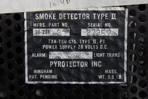 30-231-26 Pyrotector Type II Smoke Detector (28 Volts)