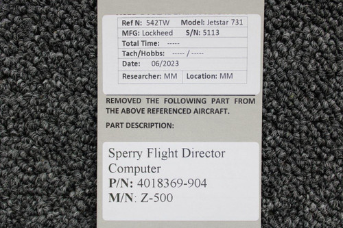 4018369-904 Sperry Z-500 Flight Director Computer For Sale