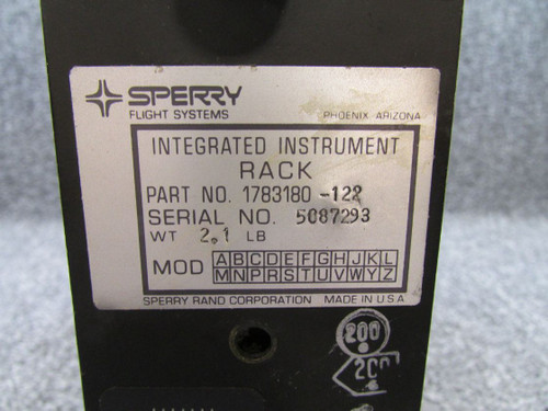 1783180-122 Sperry Integrated Instrument Rack has Slaving Amp and Servo Amp