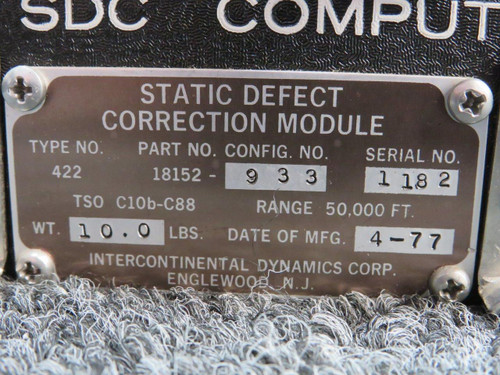 18152-933 Intercontinental Dynamics Static Defect Correction Module ...