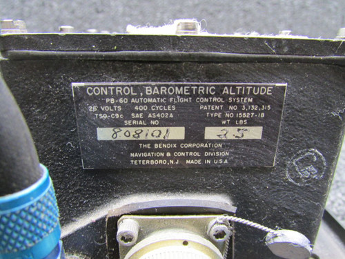 15527-1B Bendix PB-60 Barometric Altitude Control with Mount, Volts: 26