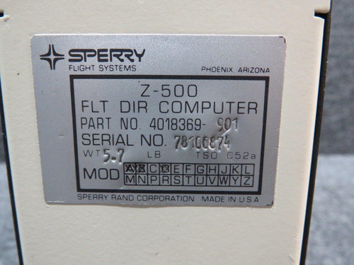 4018369-901 Sperry Z-500 Flight Director Computer For Sale