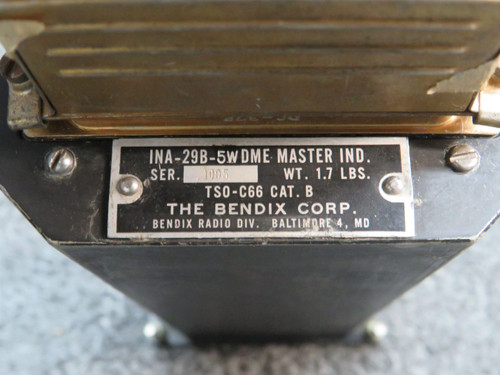 INA-29B-5W Bendix Aviation Master DME Indicator Unit