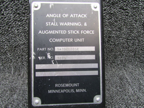 9-20C1006A Rosemount AOA Stall Warning and Augmented Stick Force ...