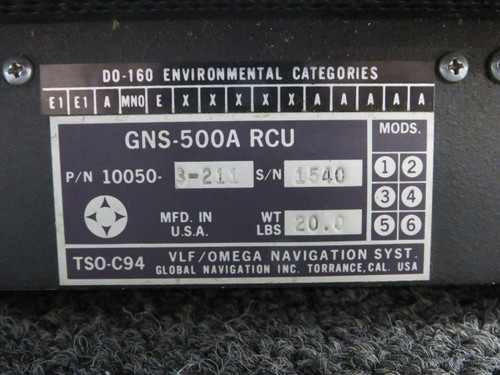 10050-3-211 New Part Number 10050-3-3B1 Global Navigation GNS-500A VLF ...