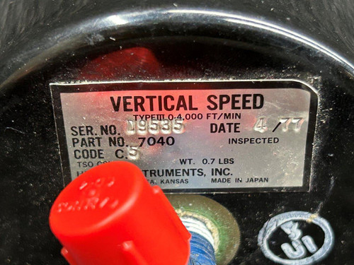 7040 United Instruments Vertical Speed Indicator (Code: C.5) | BAS ...