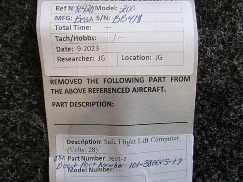 3601-2 (Alt: 101-3800005-17) Safe Flight Lift Computer, 28 Volts