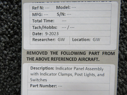 Indicator Panel ash Indicator Clamps, Post Lights and Switches For Sale