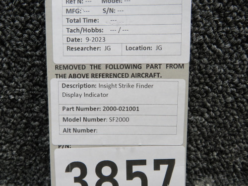 2000-021001 Insight SF2000 Display Indicator, Strike Finder Display ...