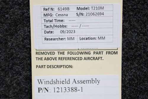 1213388-1 Cessna T210M Windshield Assembly | Cessna Airplane Parts