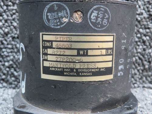 27P200-6 Alternative Part Number 46603 Aircraft Instruments Manifold ...