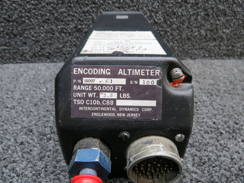 16007-61 Intercontinental Dynamics Aircraft Encoding Altimeter Indicator