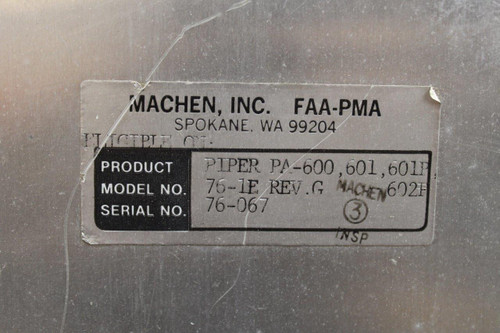 76-1E (Alternate PN: 980050-001) Aerostar 601P Machen Fuel Cell Assembly