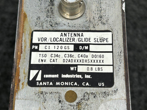 CI-120GS (Alt PN: VT10-56-6) Comant Ind. VOR, Localizer, Glideslope Antenna