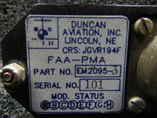 EM2095-3 Duncan Modified APU Control Panel