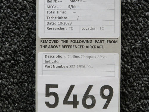 522-1936-004 Collins Avionics Compass Slave Indicator
