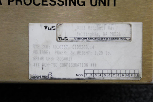 VM1000 Vision Microsystems Data Processing Unit- Volts: 14