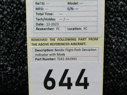 7241-3A19A1 Bendix Aviation Flight Path Deviation Modified Indicator