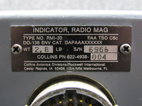 622-4938-004 Collins RMI-30 Magnetic Radio Indicator With Modifications ...