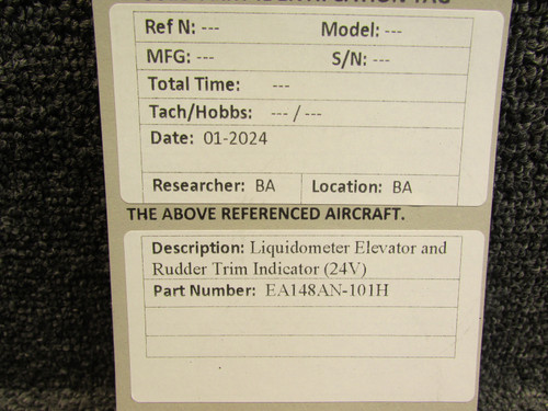 EA148AN-101H Liquidometer 24 Volts Elevator and Rudder Trim Indicator ...