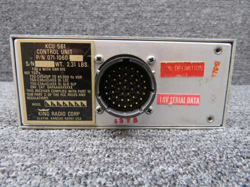 071-1060-05 King Radio KCU-561 Modified Control Unit For Sale