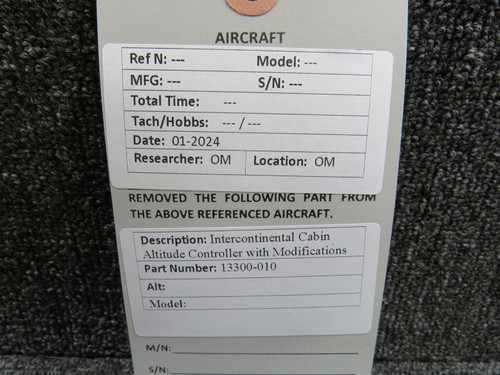 13300-010 Intercontinental Modified Cabin Altitude Control Indicator