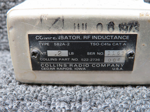 522-2736-004 Collins 582A-2 RF Inductance Compensator Unit