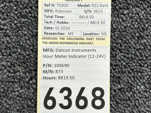 100690 Datcon Instruments 873 Hour Meter Indicator (12-24V) (Hours ...