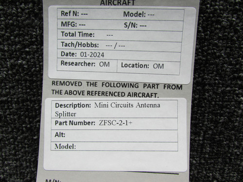 ZFSC-2-1+ Mini Circuits Aircraft Antenna Splitter
