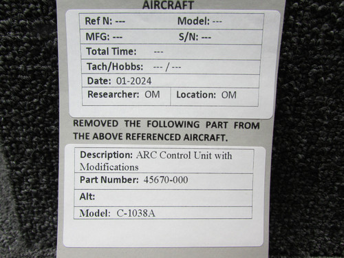 45670-000 ARC C-1038A Model Modified Control Assembly