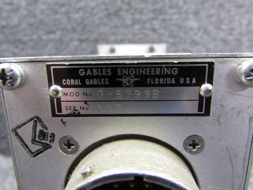 G-5393B Gables Navigation-DME Control Unit Assembly