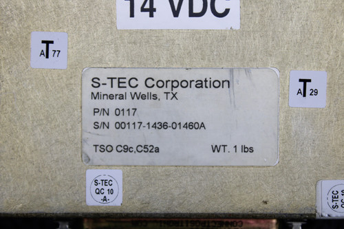 0117 S-Tec Autopilot Pitch Control Unit (14V) | BAS Airplane Parts